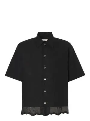 Our Legacy Embroidered Cotton Poplin Shirt - Black