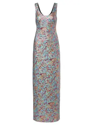Dries Van Noten Brocade Maxi Dress Multicoloured