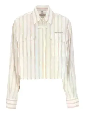 Off-White Striped Pocket Shirt - Neutrals