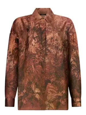 Liu Jo Button-fastening Floral Print Shirt - Brown