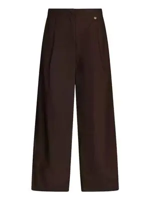 Liu Jo Logo Plaque Flared Trousers - Brown