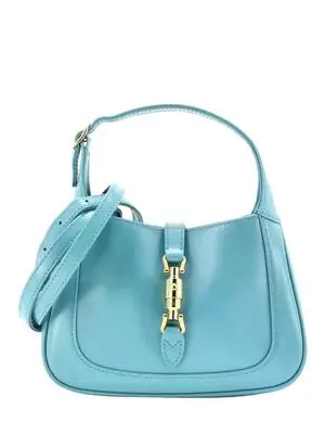 Gucci Jackie 1961 Leather Mini Hobo Bag Blue