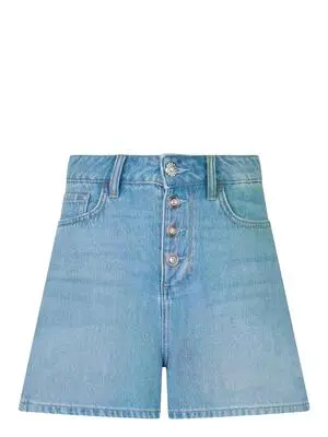 Liu Jo Button-fastening High-rise Shorts - Blue