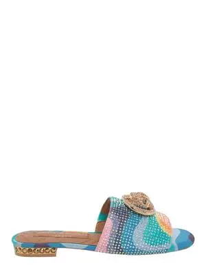 Kurt Geiger Chelsea Crystal-embellished Logo Sandals - Blue