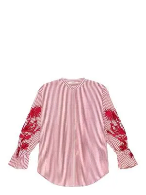 Malìparmi Striped Embroidered Shirt - Red