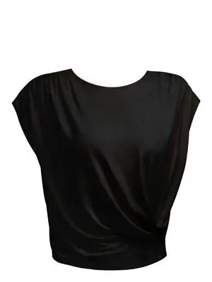 PINK FILOSOFY Matthiola Draped T-shirt - Black