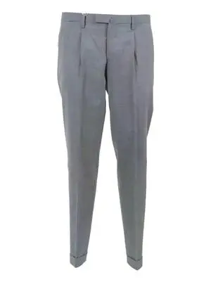 BRIGLIA 1949 Pleated Straight Trousers - Grey