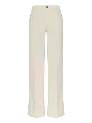 Rag & Bone Flared Cotton Trousers - Neutrals