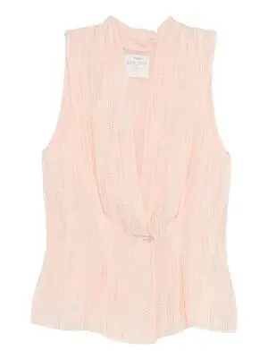 FORTE_FORTE V-necked Vest - Pink
