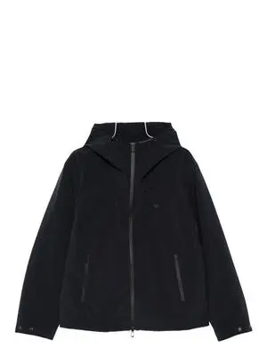 Emporio Armani Hooded Blouson Jacket - Blue