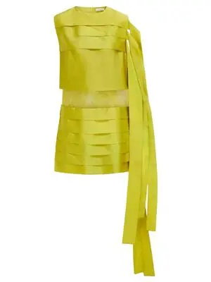 FERRAGAMO Mini Dress With Lace Detail - Yellow
