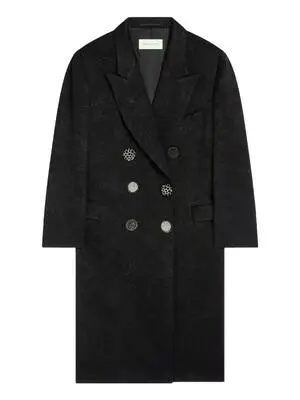 Dries Van Noten Buttoned Coat - Black