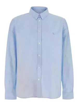 Maison Kitsuné Embroidered Buttoned Shirt - Blue