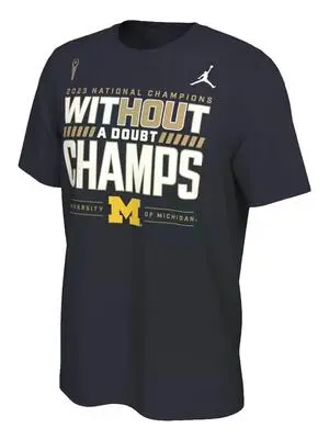 Nike Michigan Wolverines 2023 National Champions Locker Room T-shirt - Blue
