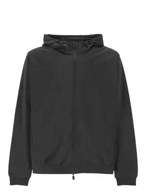 Herno Hooded Zip-up Jacket - Black