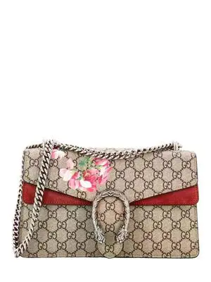 Gucci Dionysus Blooms Print GG Coated Canvas Small Shoulder Bag Brown