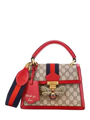 Gucci Queen Margaret Gg Coated Canvas Small Satchel - Brown