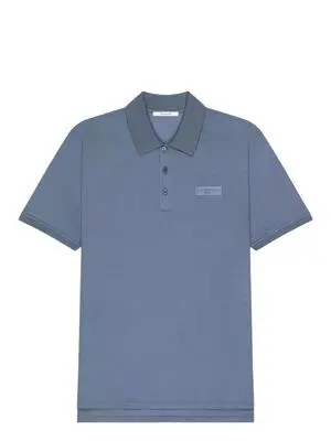 Givenchy Polo In Cotton With Paris Gros Grain - Blue