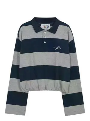 MARGESHERWOOD Striped Embroidered Top - Blue