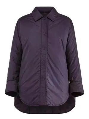 Liviana Conti Buttoned Padded Coat - Purple