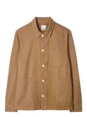 Paul Smith Organic Cotton Shirt Jacket Brown