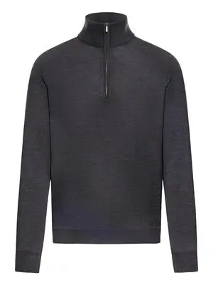 ZANONE Roll-neck Zip Sweater - Grey