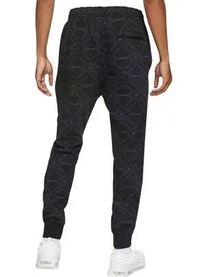 Nike All-over Print Club Joggers - Black