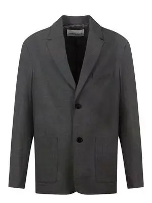 AMARANTO Pocket Button Jacket - Grey