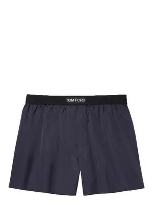TOM FORD Cotton Regular Fit Shorts - Grey