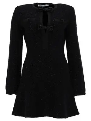 SELF-PORTRAIT Mini Dress With Cut Out - Black