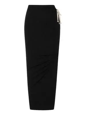 Rick Owens Fitted Skirt With Slit - Black