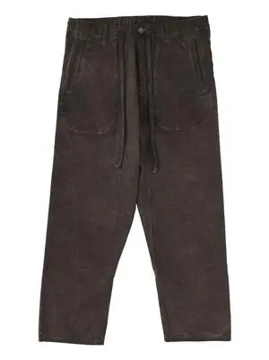 UMA WANG Drawstring Cotton Pants - Grey