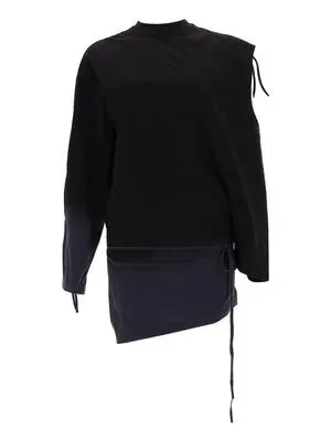 Y3 T-shirt With Cut Out Detail - Black
