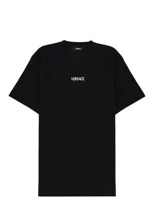 Versace T Shirt With Logo Black