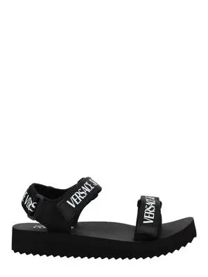 Versace Strappy Platform Sandals - Black