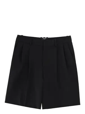 Balmain Wool Tailored Shorts - Black