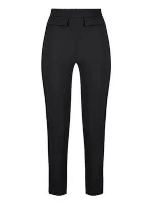 Elisabetta Franchi Double Stretch Crepe Trousers - Black