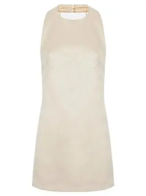 Elisabetta Franchi Duchesse Mini Dress - Burro