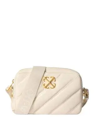 Off-White Quilted Leather Camera Bag - Beige