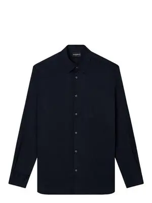 Emporio Armani Pima Stretch Shirt - Blue