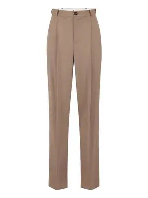 Elisabetta Franchi Gabardine Trousers Argilla