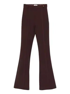 Elisabetta Franchi Flare Trousers - Brown