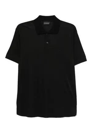 Emporio Armani Logo Polo Shirt - Black