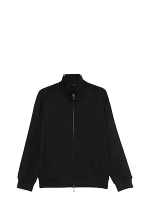 Emporio Armani Cotton Zipped Sweatshirt - Blue