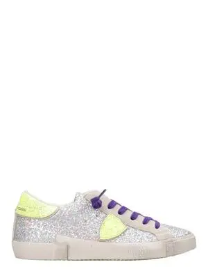 Philippe Model Glitter Sneakers - Silver
