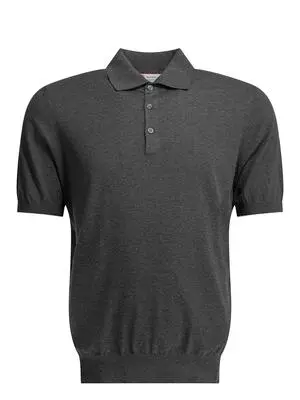 Brunello Cucinelli Polo Shirt With Buttons - Grey