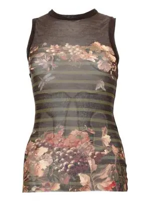 JEAN PAUL GAULTIER Mariniere Grape Print Top - Multicolour