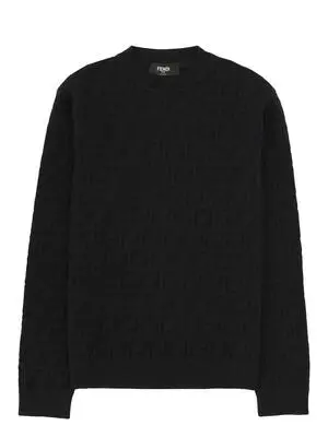 Fendi Ff Weave Jersey - Black