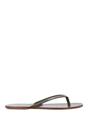 PEDRO GARCIA Flat Sandals - Olivade Satin