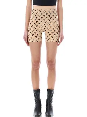 MARINE SERRE Mini Shorts - Marrone